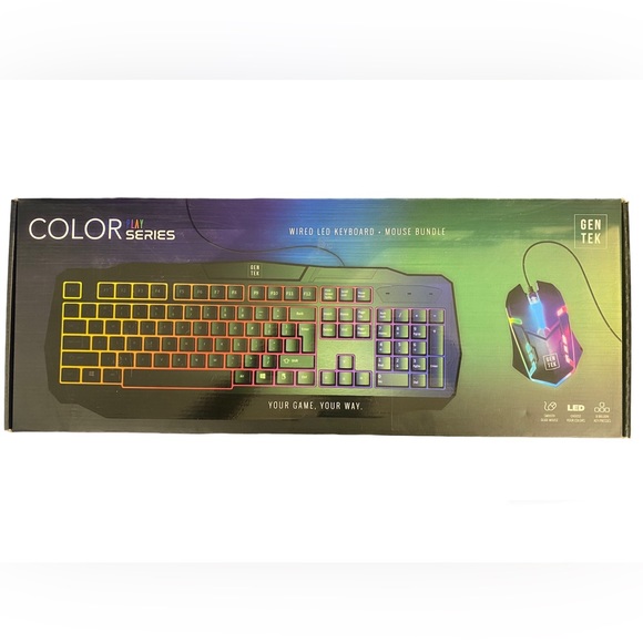 Computers, Laptops & Parts | Gentek Color Play Wired Led Keyboard Mouse ...